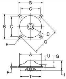 Heavy-Duty Plateform Mounts (Square) – RPM Rubber Parts